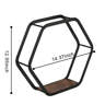 Hokku Designs Adaobi Hexagon Floating Shelves Black Metal Hexagon Shelves | Wayfair